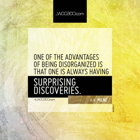 One of the advantages of being disorganized - WOrds CAn DO